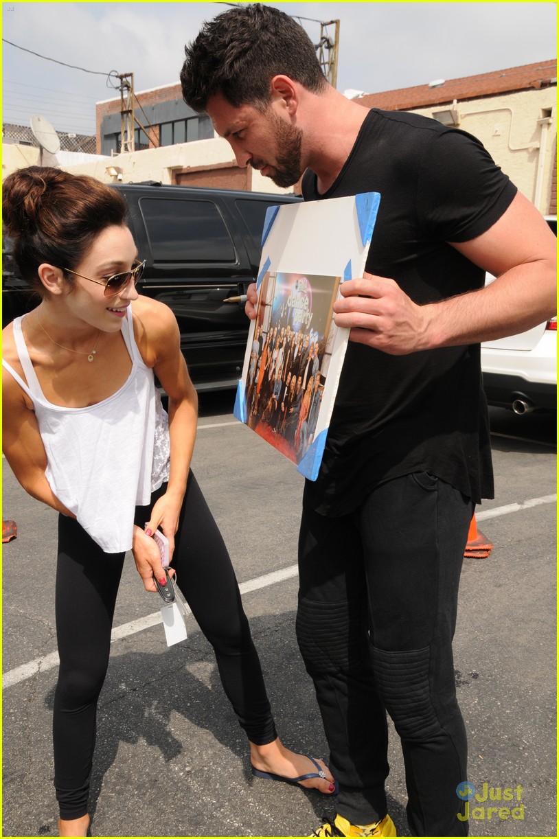 Meryl Davis & Maksim Chmerkovskiy Lunch at Il Pastaio Before DWTS ...