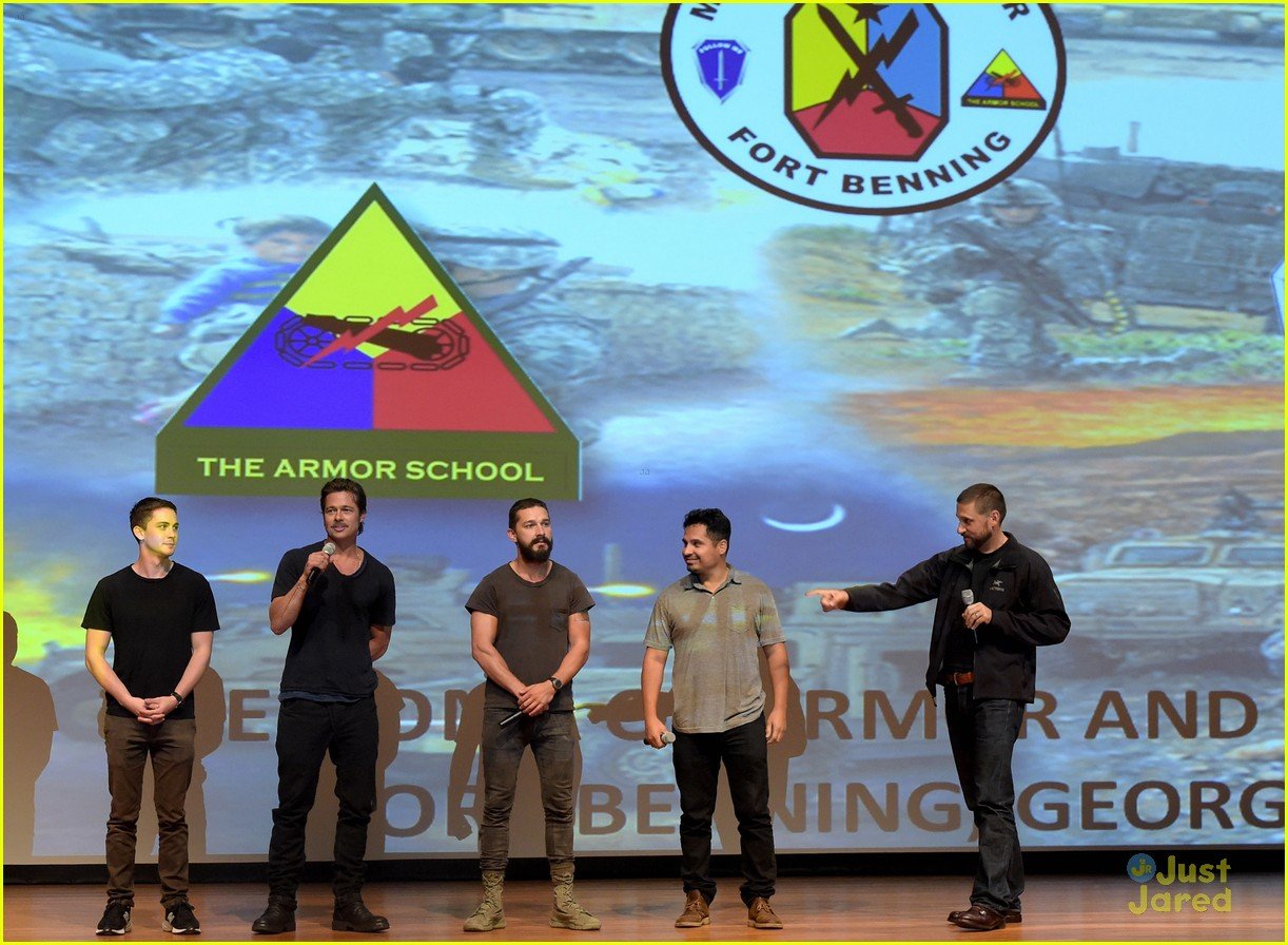 Logan Lerman Visits Fort Benning With 'Fury' Family | Photo 731454 ...