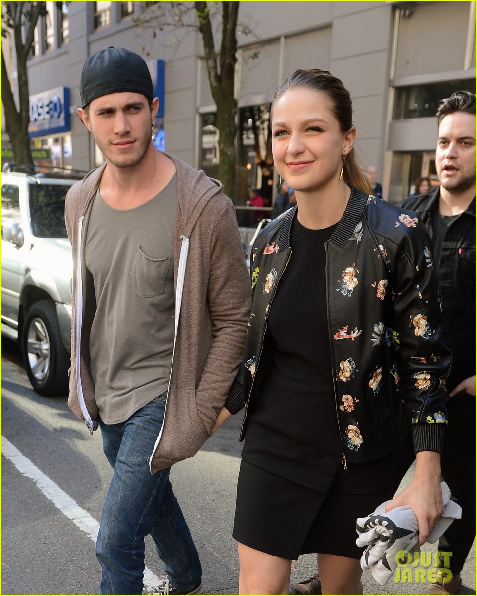 Melissa Benoist & Blake Jenner Hold Hands During 'Supergirl' Promo in ...