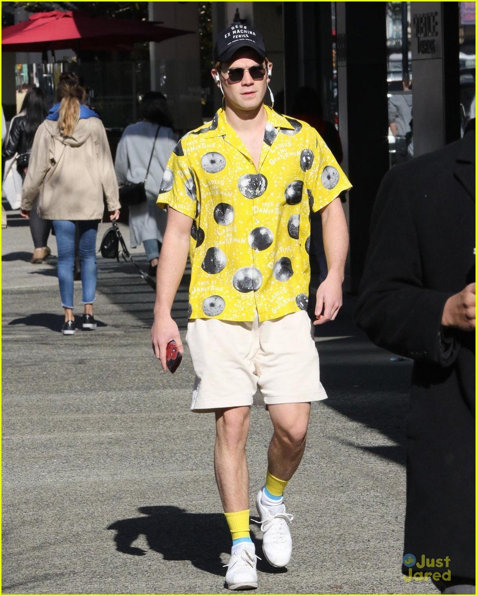 KJ Apa Just Wore the Brightest Yellow Shirt Around Vancouver | Photo ...