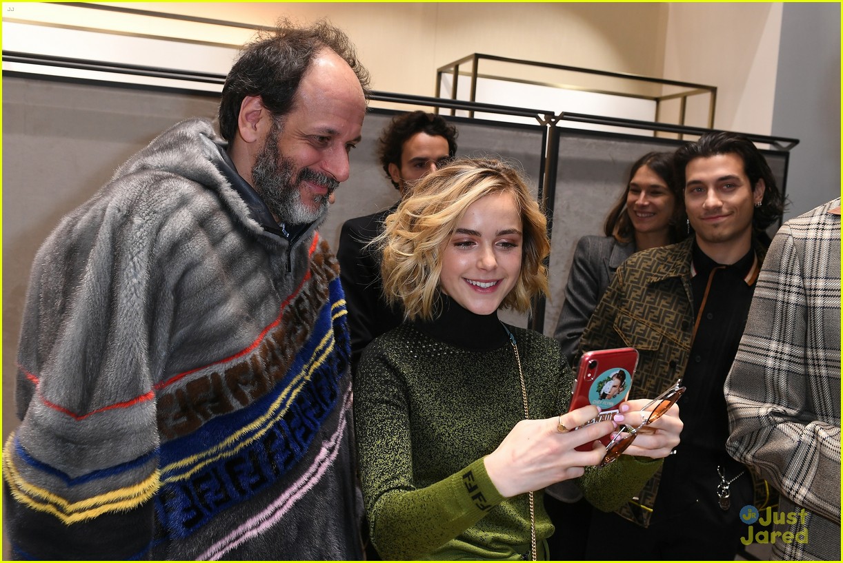 Kiernan Shipka Joins Rob Raco & Noah Schnapp at Fendi Show in Milan ...