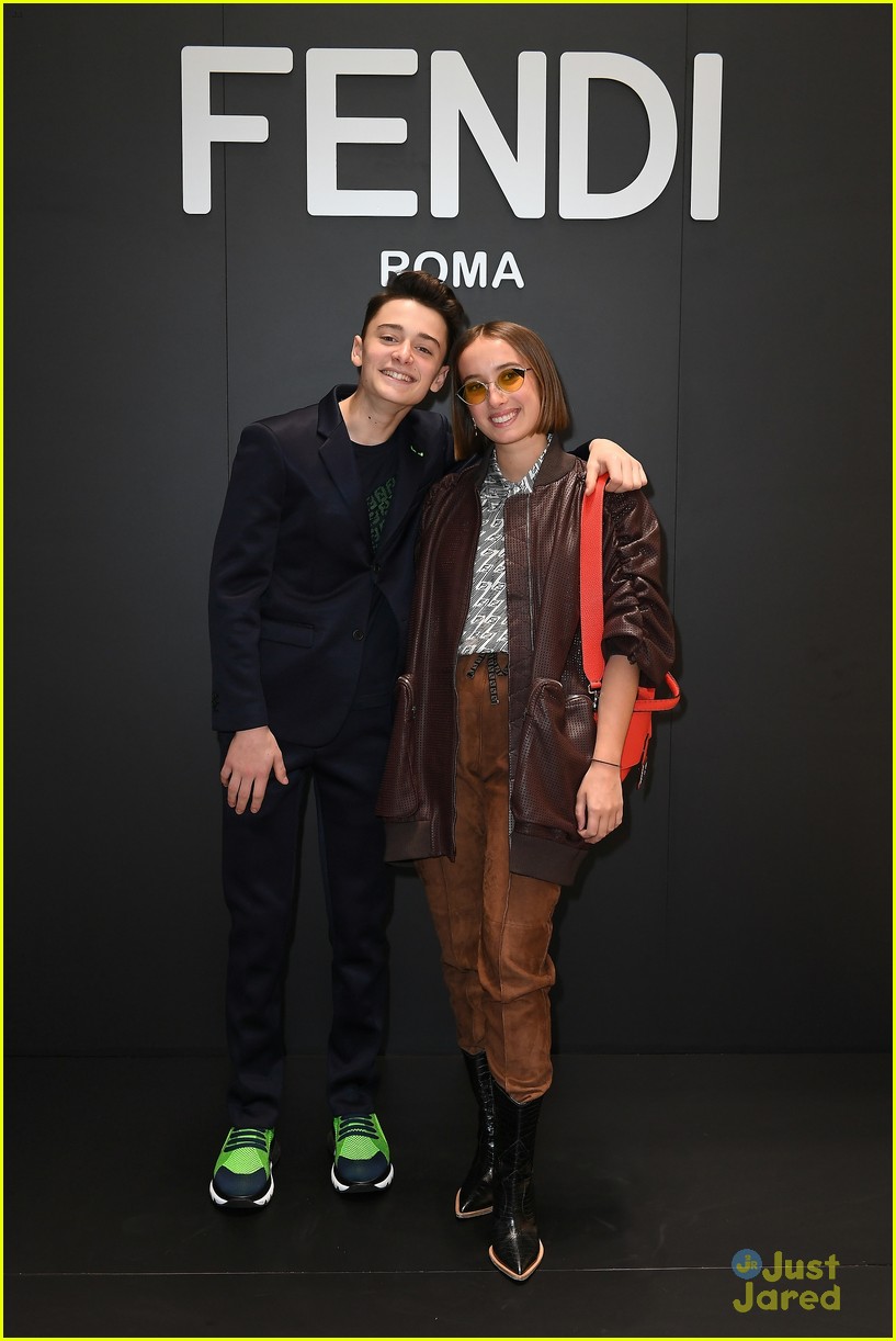 Kiernan Shipka Joins Rob Raco & Noah Schnapp at Fendi Show in Milan ...