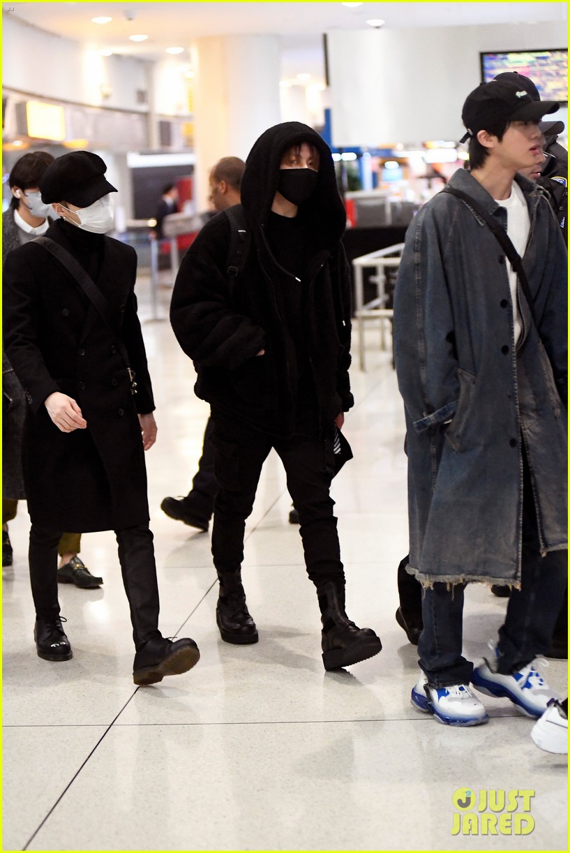 BTS Members Show Off Cool Airport Style in NYC! | Photo 1280518 - Photo ...