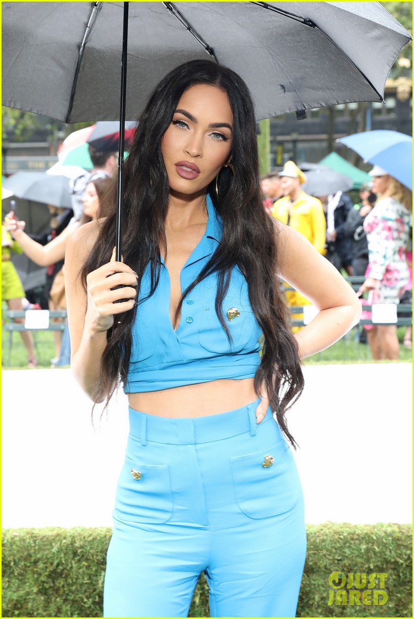 Madelaine Petsch & Tommy Dorfman Sit Front Row at Rainy Moschino ...