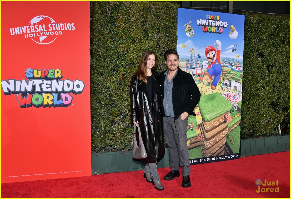 Dylan Sprouse & Barbara Palvin Attend Super Nintendo World Opening with ...