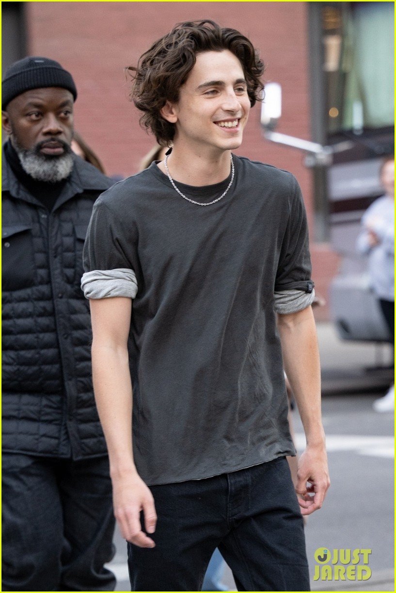 Timothee Chalamet Can Barely Contain His Smile While Getting Back to ...