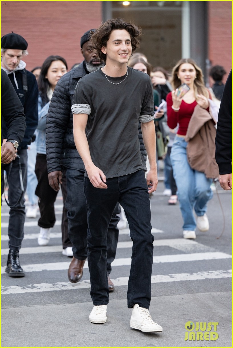 Timothee Chalamet Can Barely Contain His Smile While Getting Back to ...