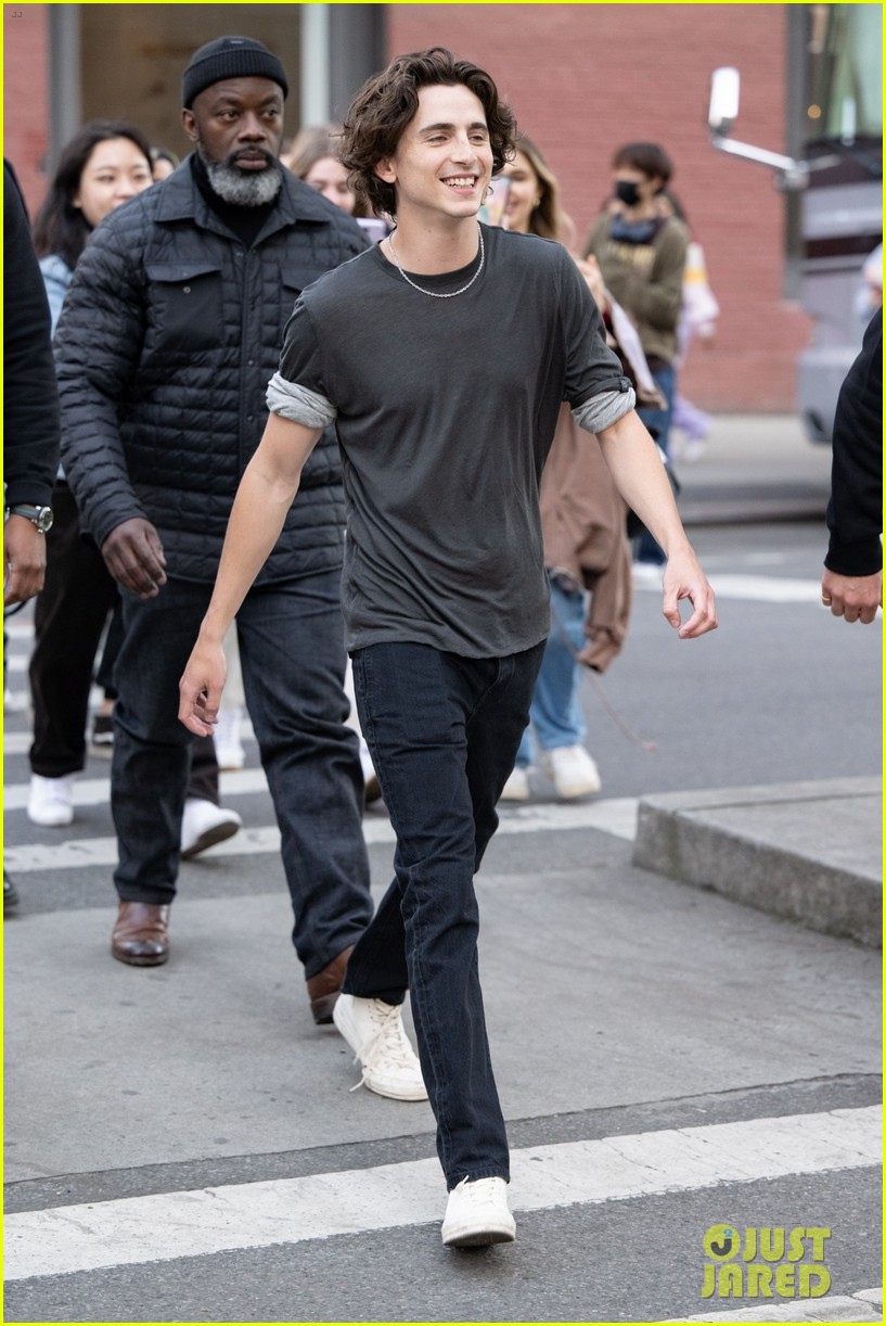 Timothee Chalamet Can Barely Contain His Smile While Getting Back to ...