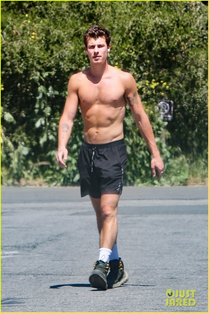 Shawn Mendes Shows Off His Super-Toned Six-Pack During Shirtless Hike ...