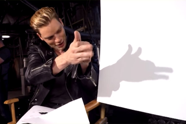 Dominic Sherwood Is A Shadow Puppet Master! | Dominic Sherwood, Sarah ...