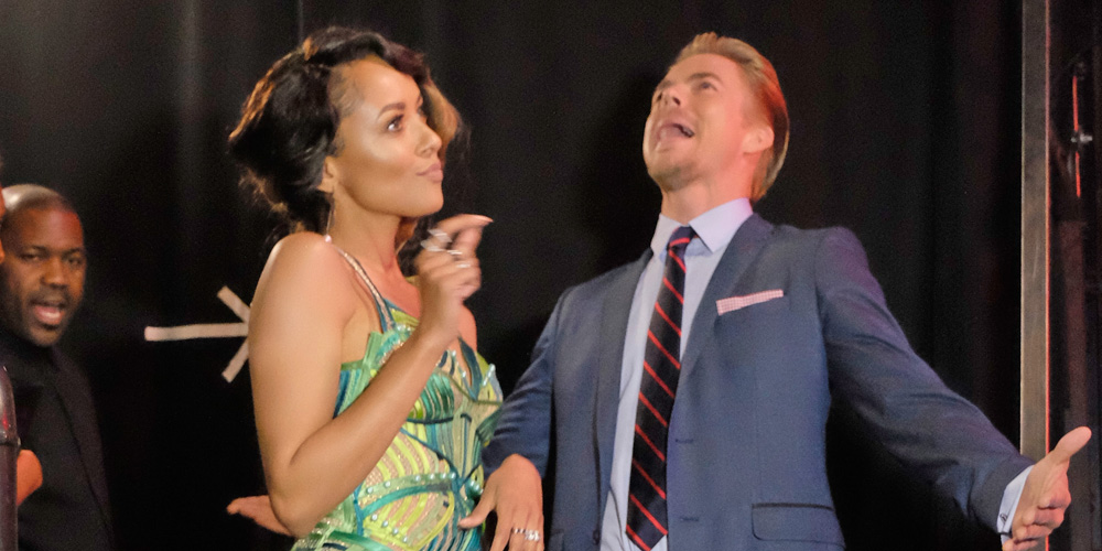 Kat Graham & Derek Hough Break It Down Backstage at iHeartRadio Music ...