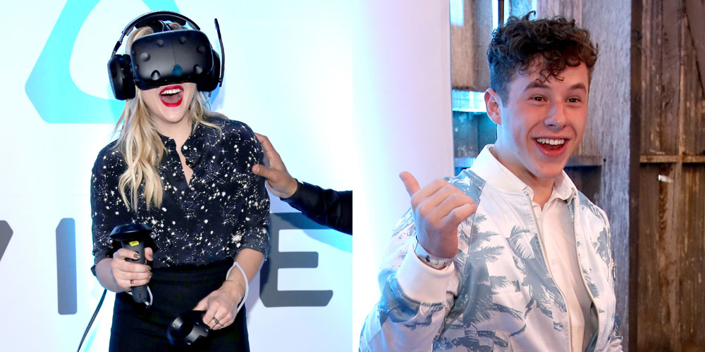 Chloe Moretz & Nolan Gould Play Virtual Reality Games at Alienware ...