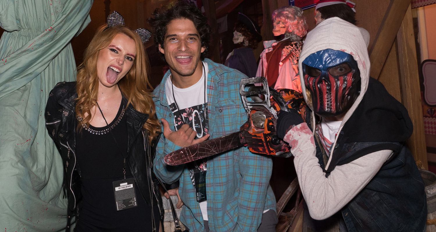 Bella Thorne, Tyler Posey & Rowan Blanchard Check Out Halloween Horror ...