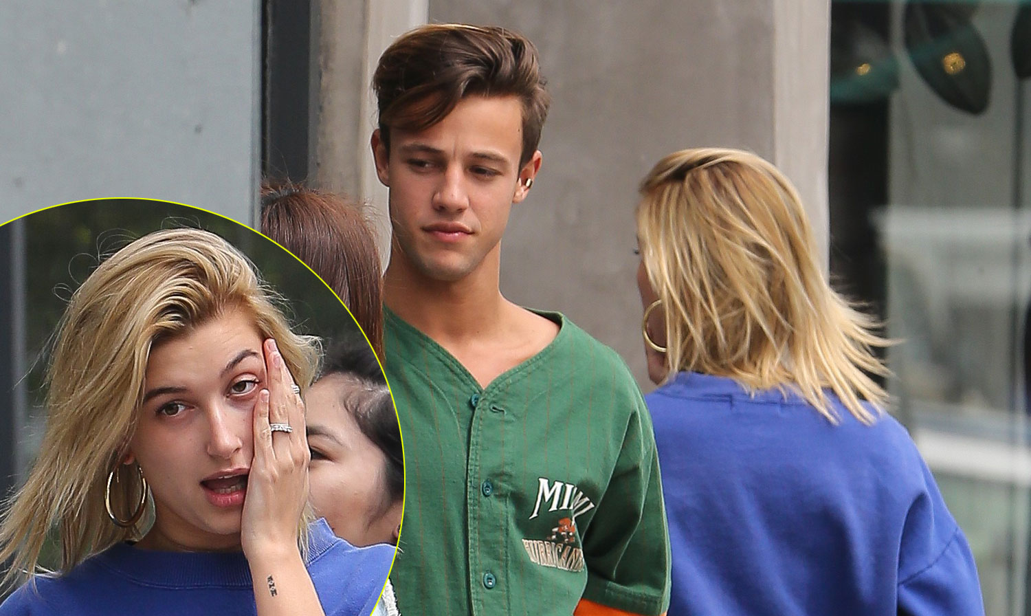 Cameron Dallas & Hailey Baldwin Grab Lunch Together, Greet Fans After ...
