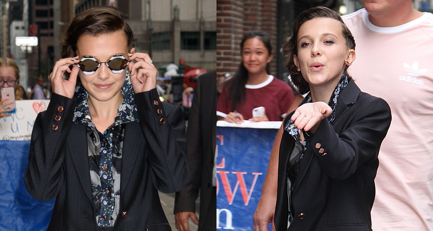 Millie Bobby Brown Blows a Kiss on ‘Late Show with Stephen Colbert ...