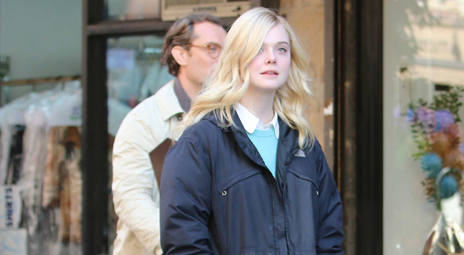 Elle Fanning Gets Into Character as She Continues Shooting Woody Allen ...