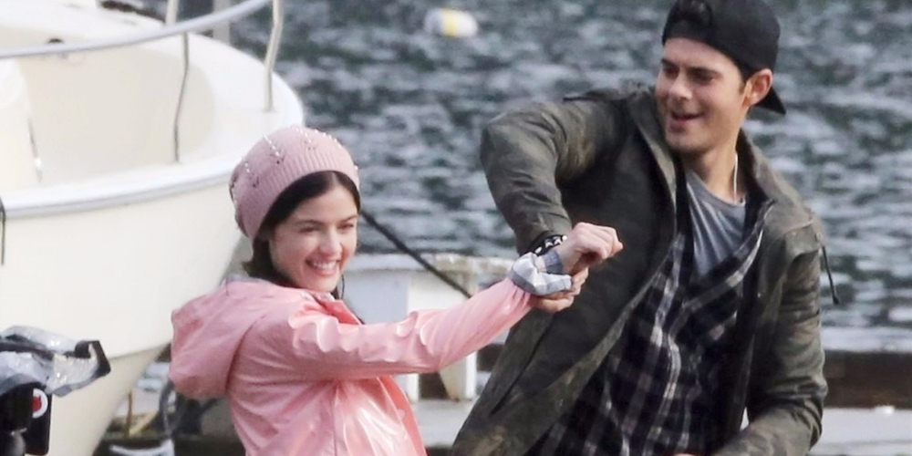 Lucy Hale & Jayson Blair Have Fun Filming ‘Life Sentence’ On The Dock ...