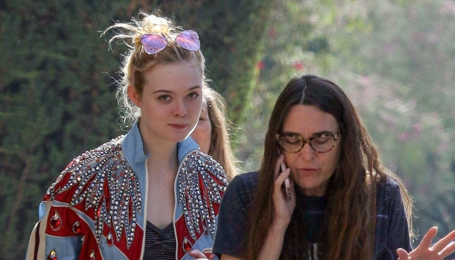 Elle Fanning Rocks Bold Jacket For Monday Meetings | Elle Fanning ...