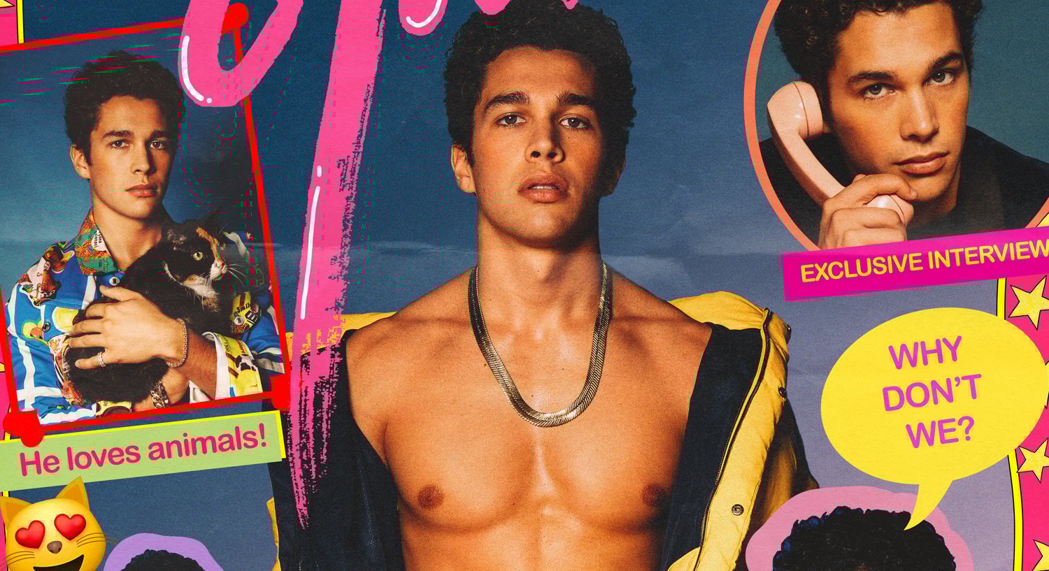 Austin Mahone Poses for Shirtless Photo Shoot Inspired by Vintage Teen ...