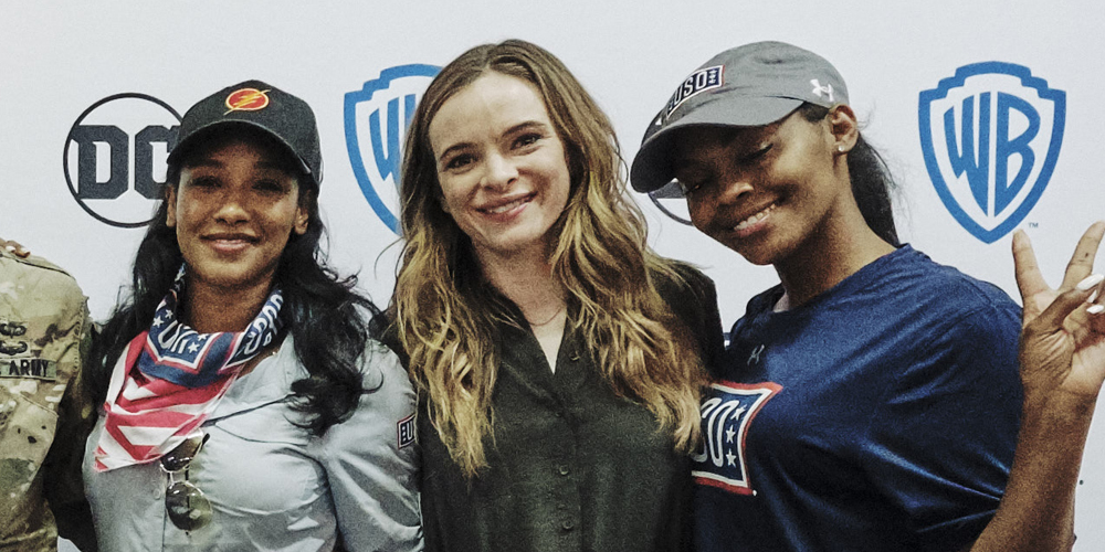 Candice Patton, Danielle Panabaker & Nafessa Williams Visit Troops in ...