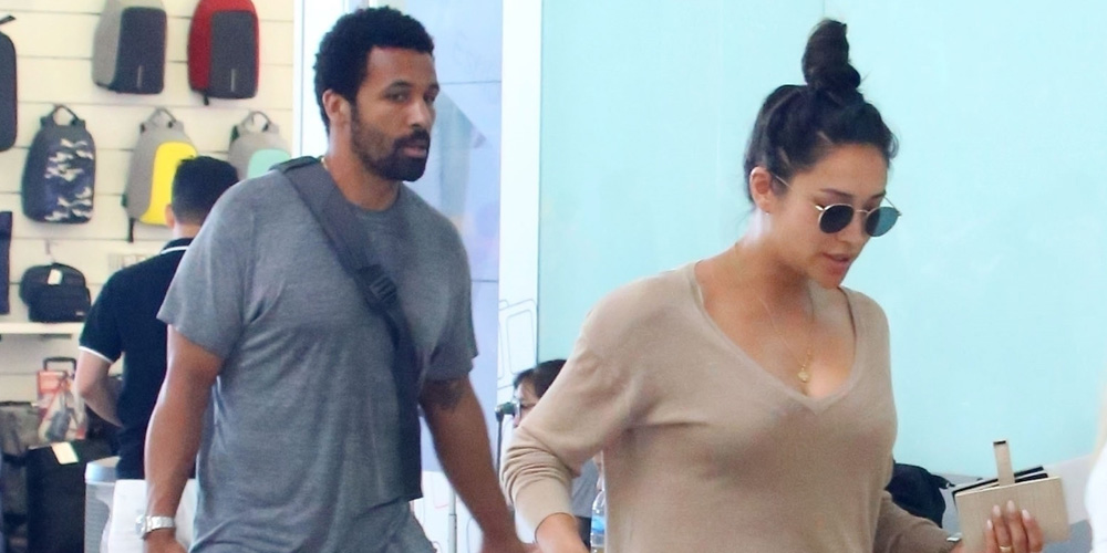 Pregnant Shay Mitchell Laughs At Partner Matte Babel At The Airport ...