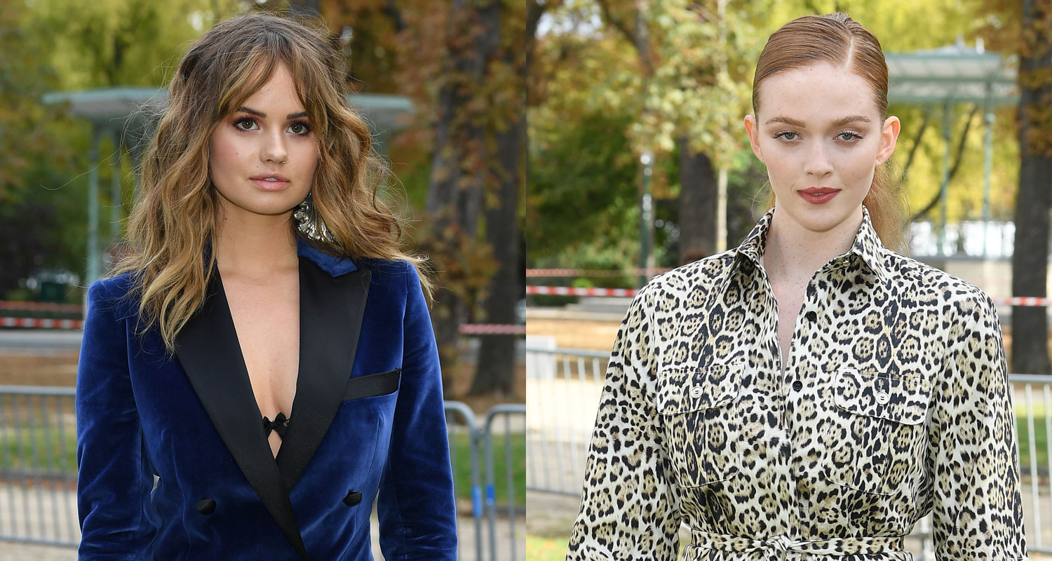Debby Ryan & Larsen Thompson Wear Bold Looks to Elie Saab Fashion Show ...