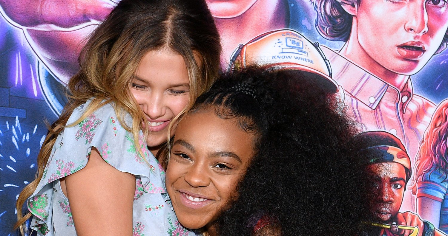 Millie Bobbie Brown & Priah Ferguson Hug It Out at ‘Stranger Things ...