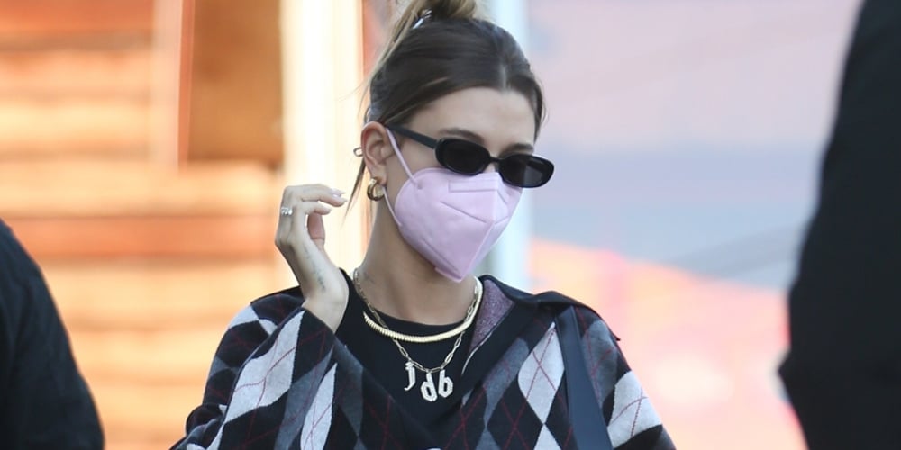 Hailey Bieber Wears a Necklace with Husband Justin Bieber’s Initials On ...