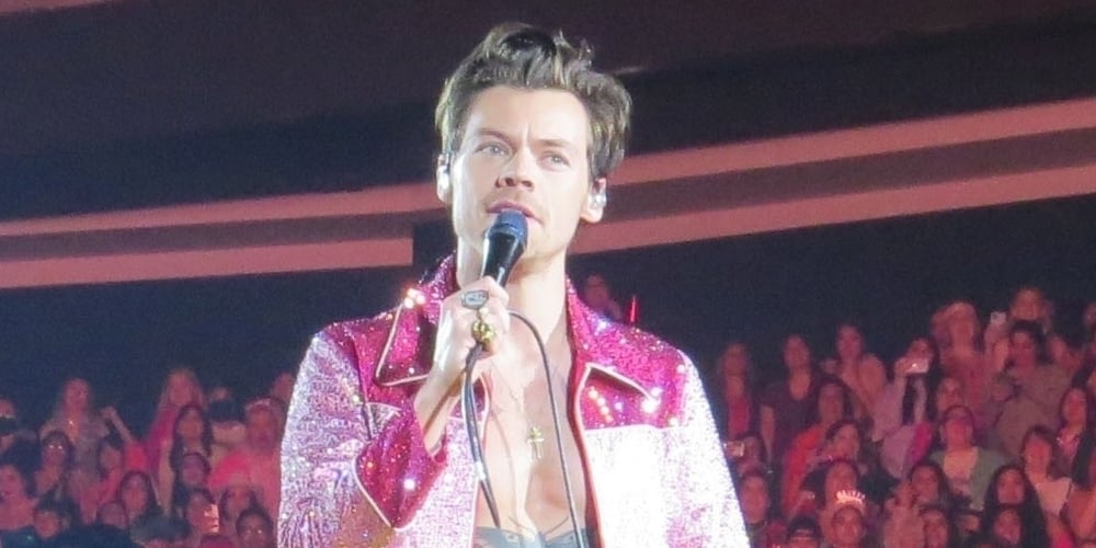 Harry Styles Hits the Stage in Pink Sequins for His Birthday Concert ...