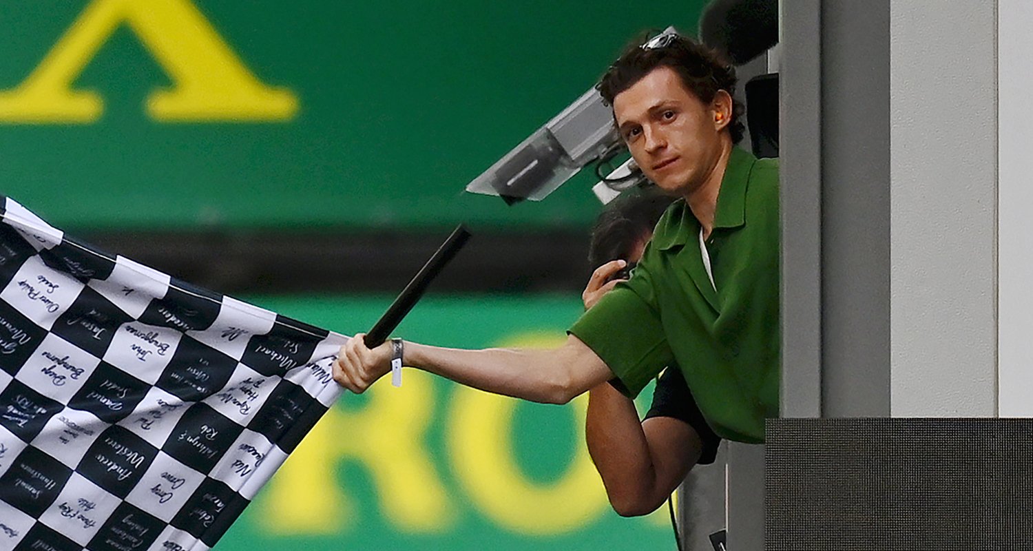 Tom Holland Waves Checkered Flag at F1 Grand Prix of Monaco | Paddy Holland, Tom Holland | Just ...